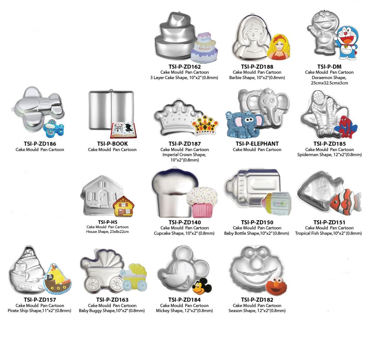 Aluminium Cake Mould Pan Cartoon - Baking Supplier Malaysia